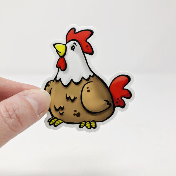 Chicken Die Cut Sticker - Salty Sea Dog Designs