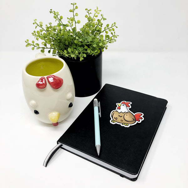 Chicken Die Cut Sticker - Salty Sea Dog Designs