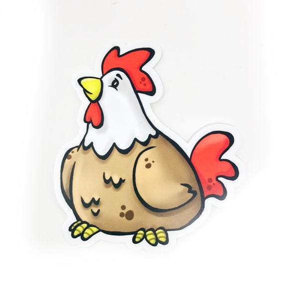Chicken Die Cut Sticker - Salty Sea Dog Designs