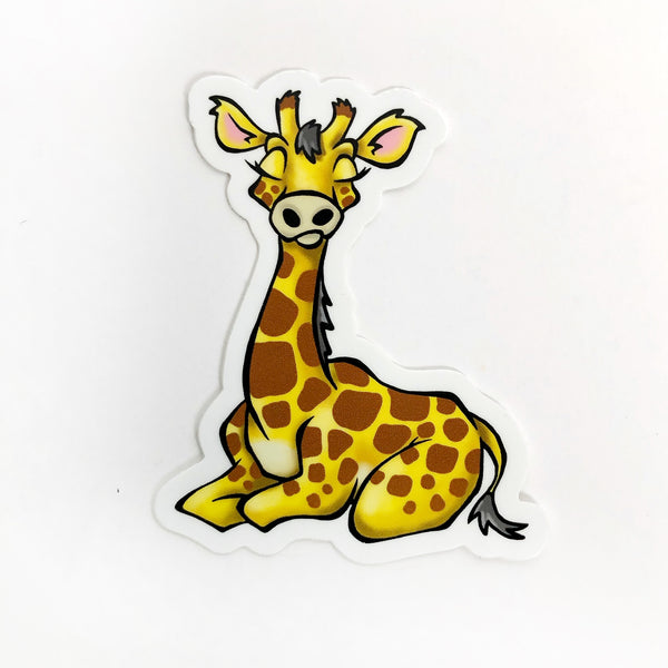 Giraffe Die Cut Sticker - Salty Sea Dog Designs